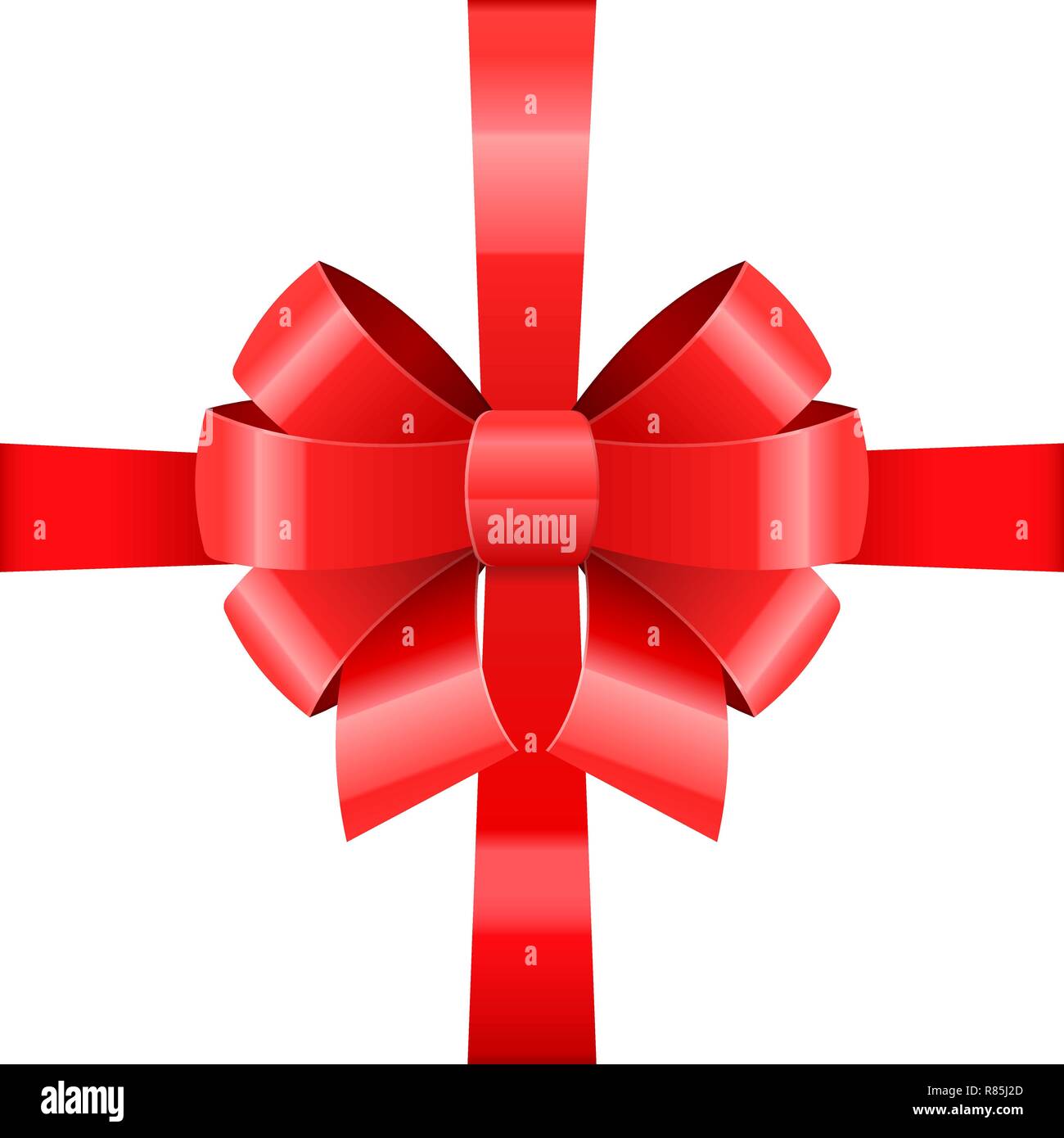 Red ribbon bow wrapping Stock Vector Image & Art - Alamy