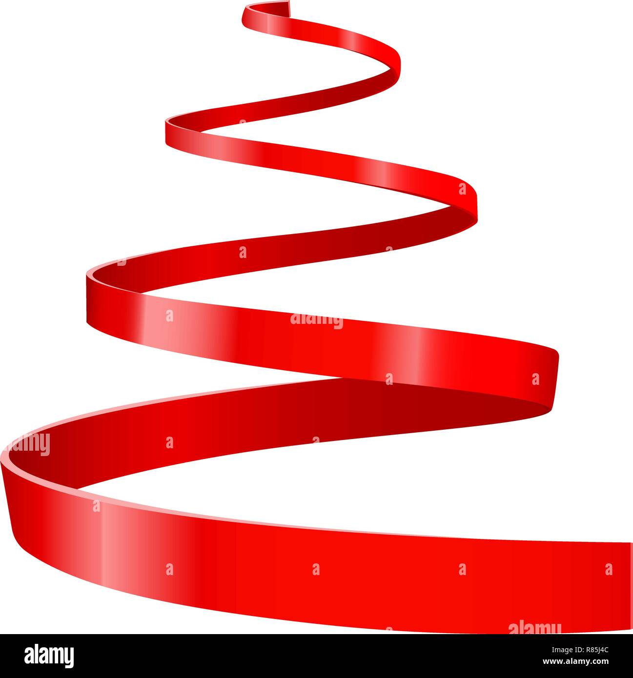 Red ribbon streamer Stock Vector Image & Art - Alamy