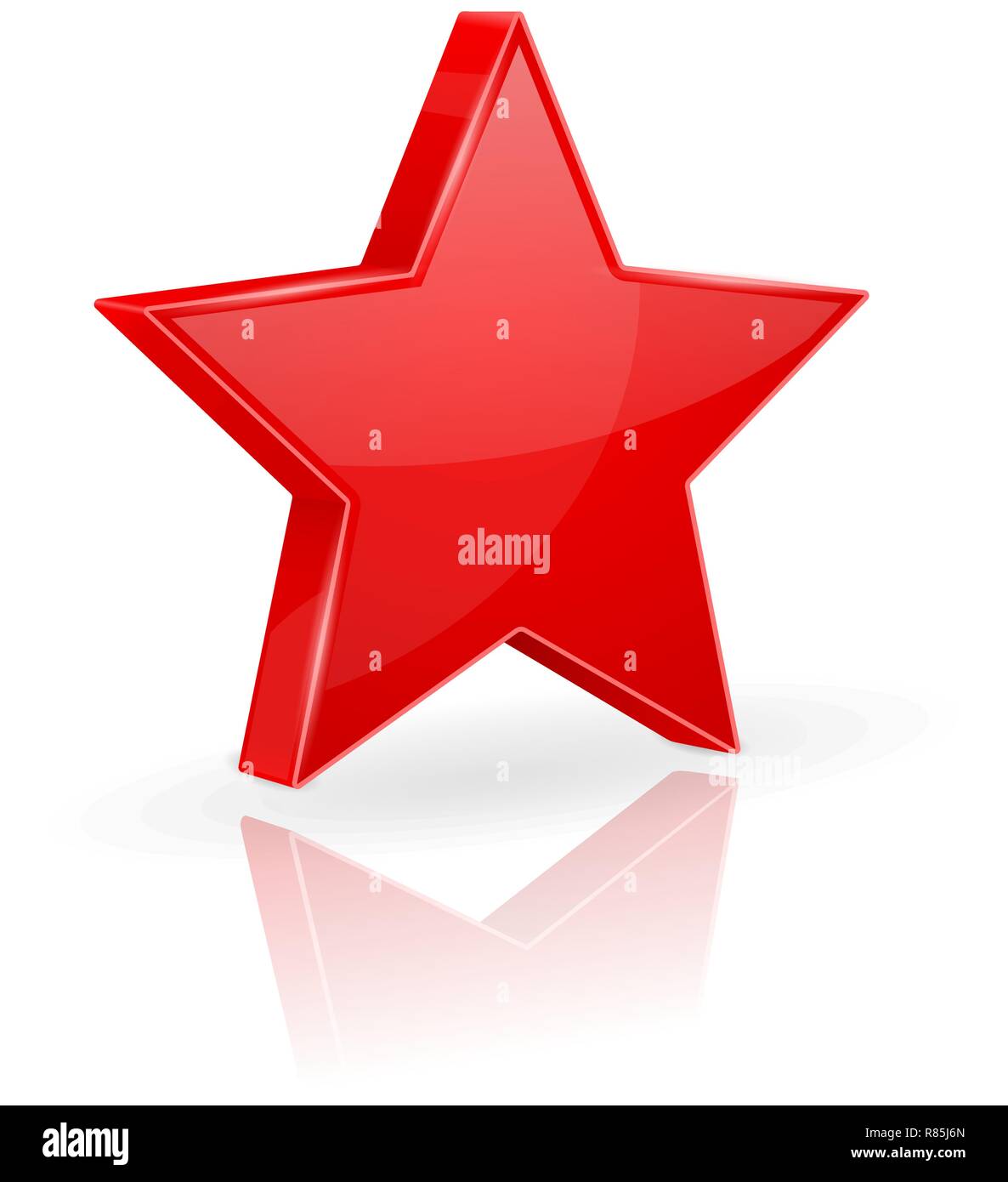 Red star 3d shape Stock Vector Images - Alamy