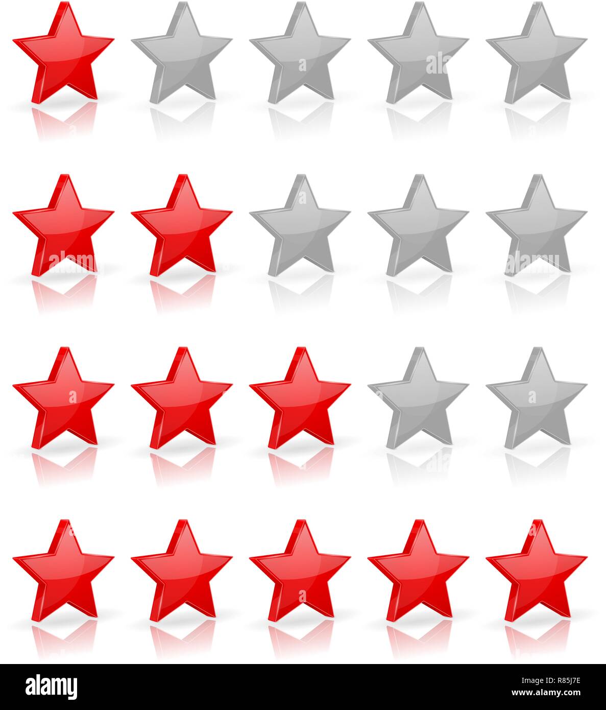 Red stars. Rating levels Stock Vector Image & Art - Alamy