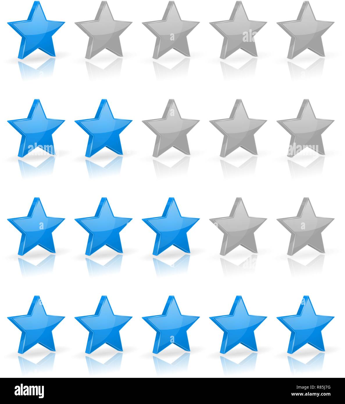 Blue stars. Rating levels Stock Vector Image & Art - Alamy