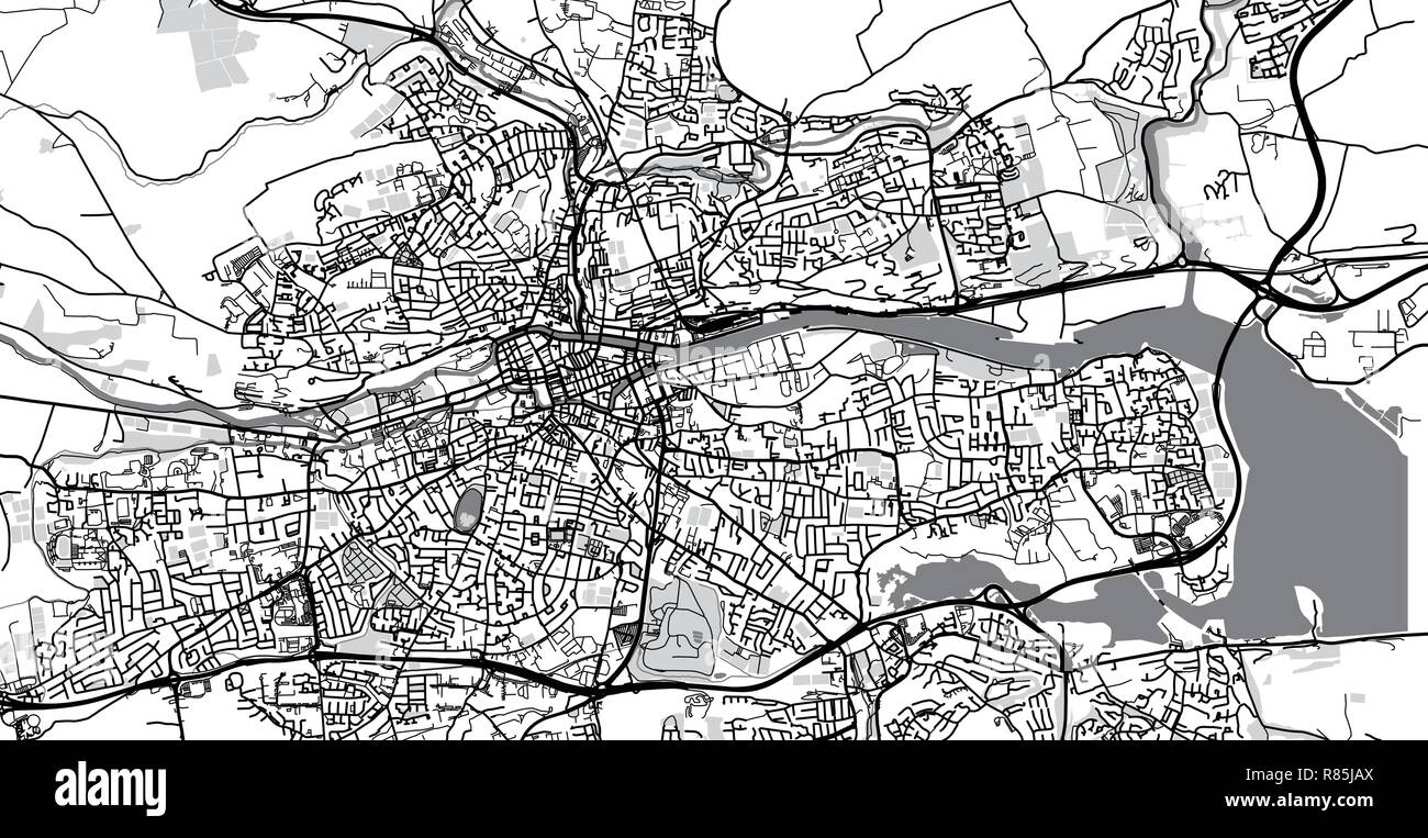 Urban vector city map of Cork, Ireland Stock Vector Image & Art - Alamy