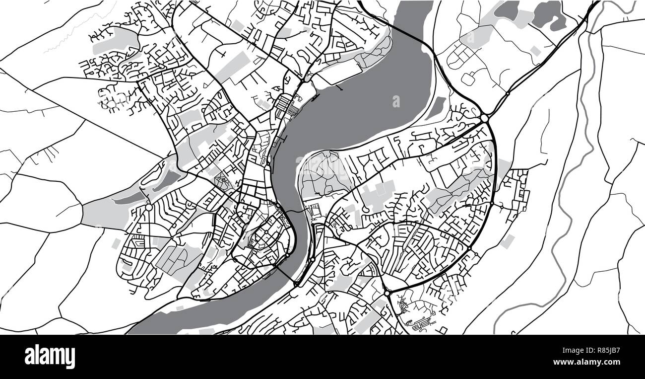 Urban vector city map of Derry, Ireland Stock Vector Image & Art - Alamy