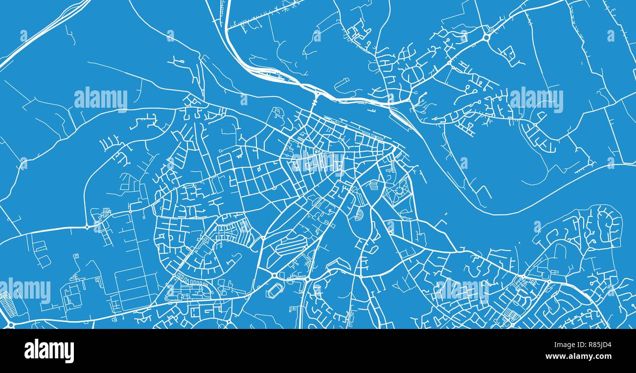 Urban vector city map of Waterford, Ireland Stock Vector Image & Art ...