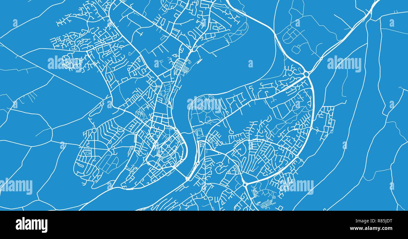 Urban vector city map of Derry, Ireland Stock Vector Image & Art - Alamy
