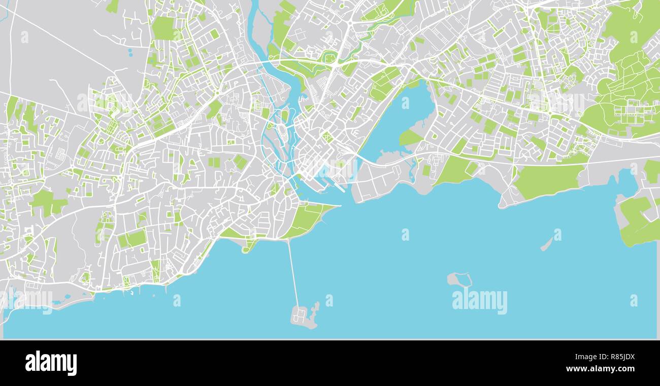 Urban vector city map of Galway, Ireland Stock Vector Image & Art - Alamy
