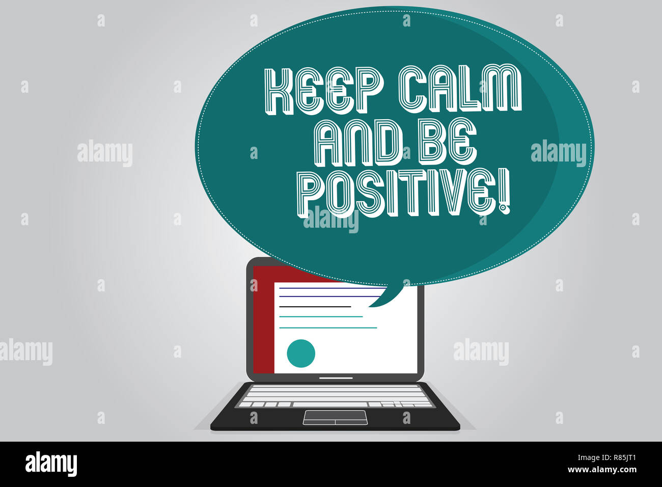 Handwriting text writing Keep Calm And Be Positive. Concept meaning ...
