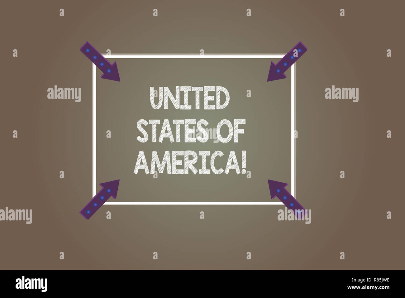 Text sign showing United States Of America. Conceptual photo Country in ...