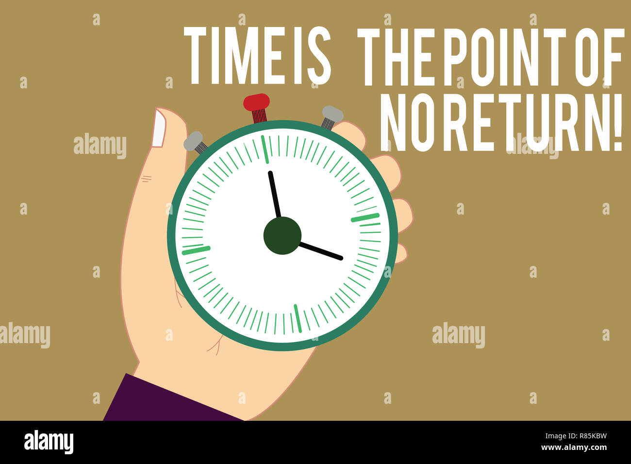 Writing note showing Time Is The Point Of No Return. Business photo ...