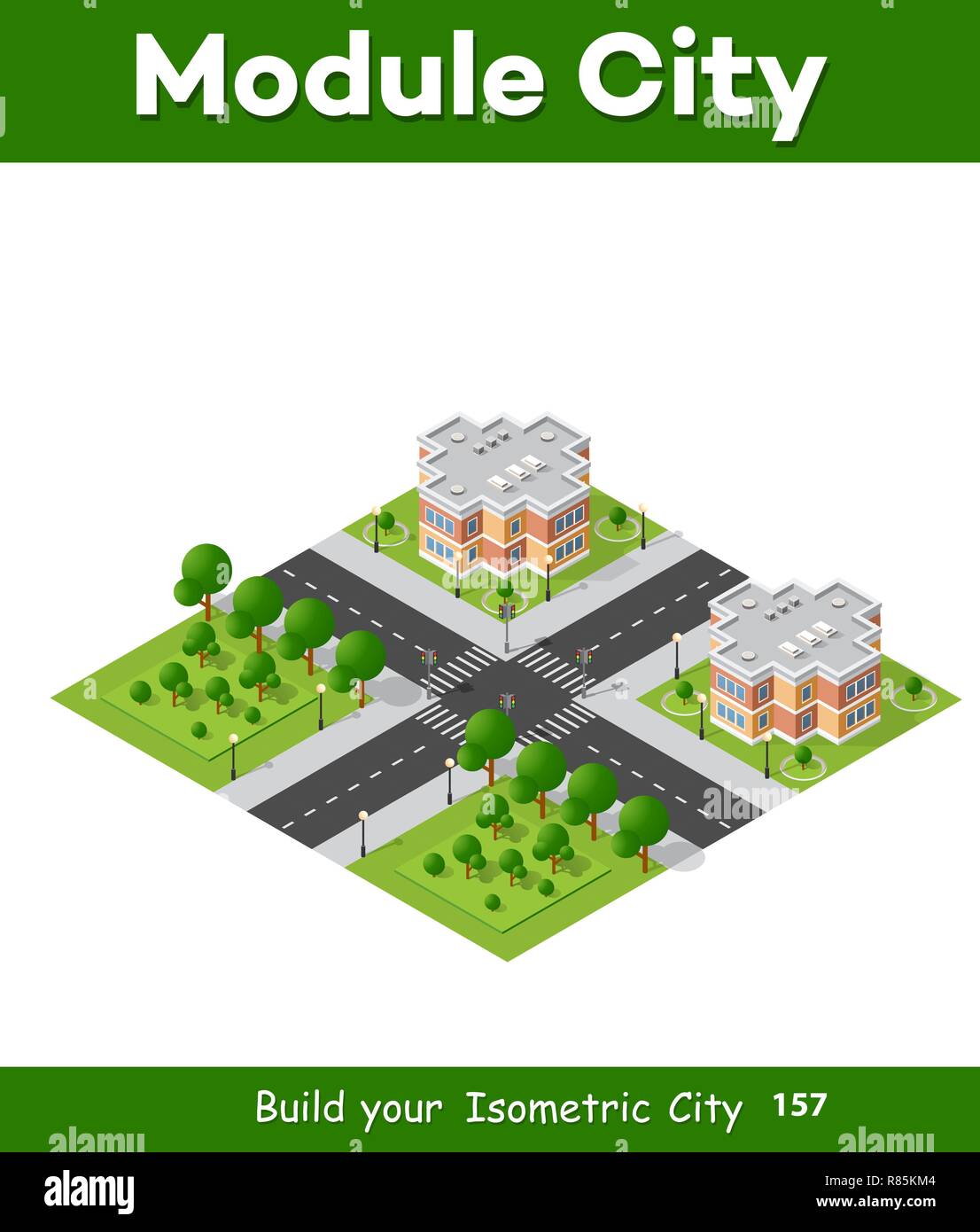 Isometric 3D city Stock Vector Image & Art - Alamy