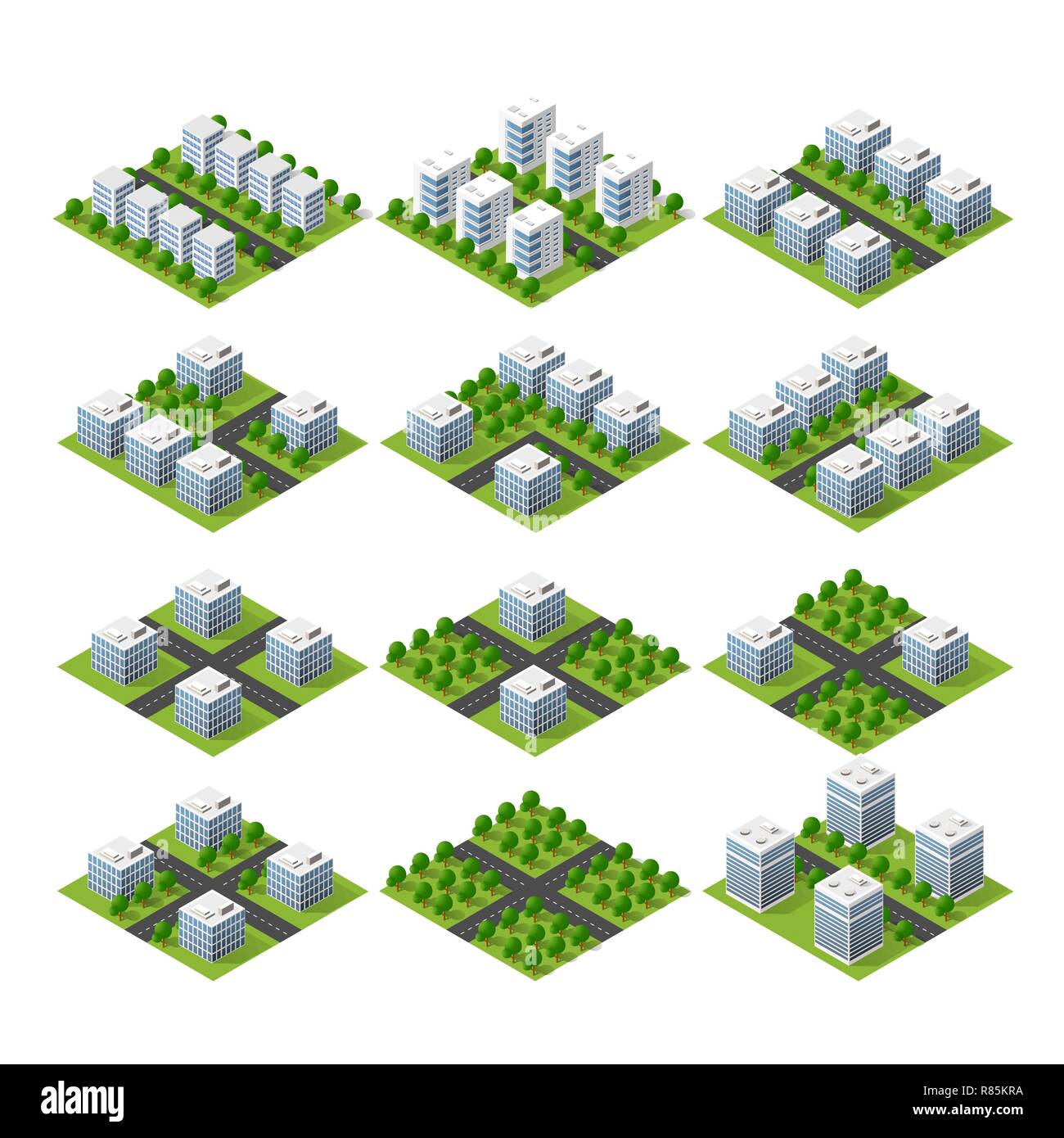 Isometric 3D city Stock Vector Image & Art - Alamy