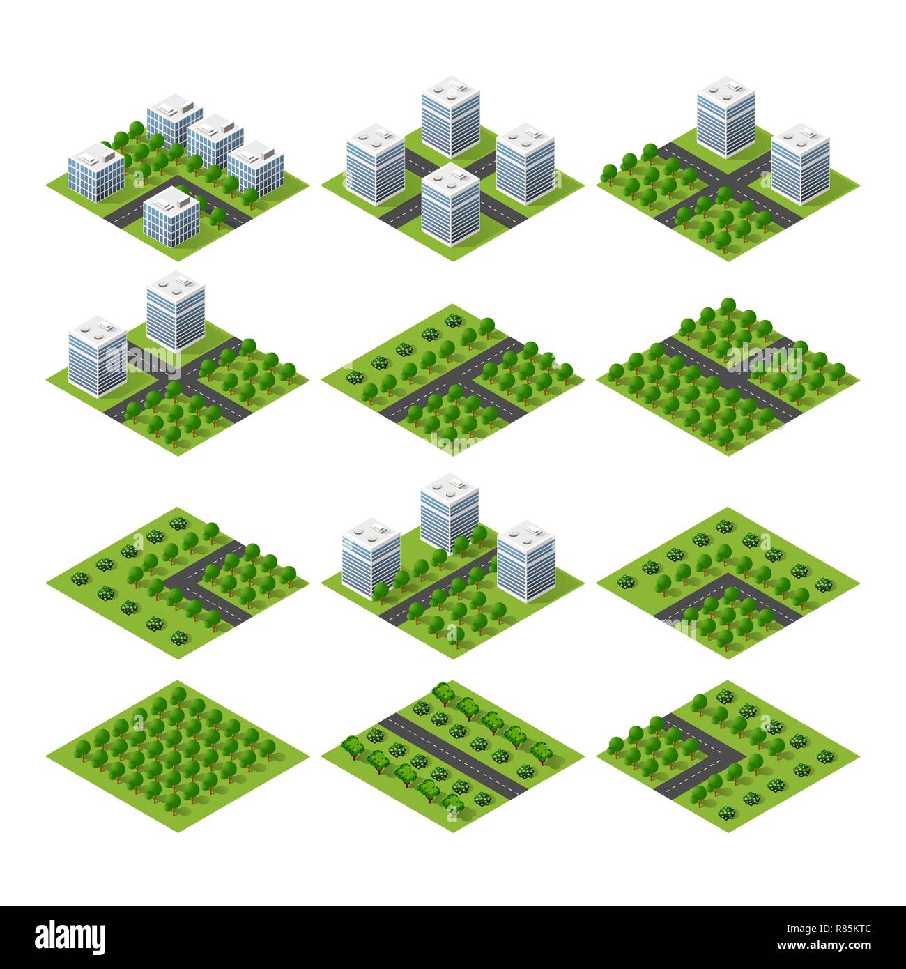 Isometric 3D city Stock Vector Image & Art - Alamy