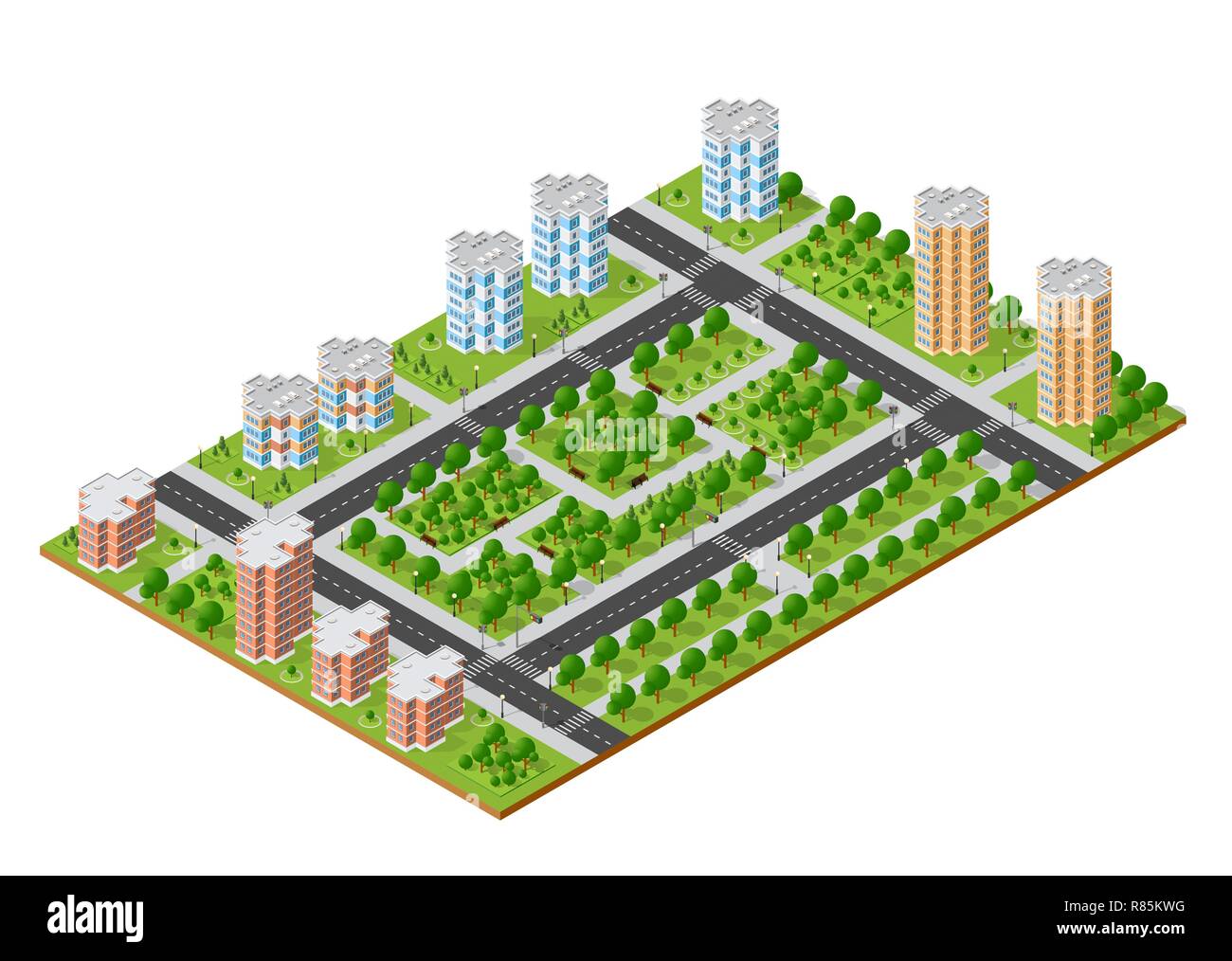 Isometric 3D city Stock Vector Image & Art - Alamy
