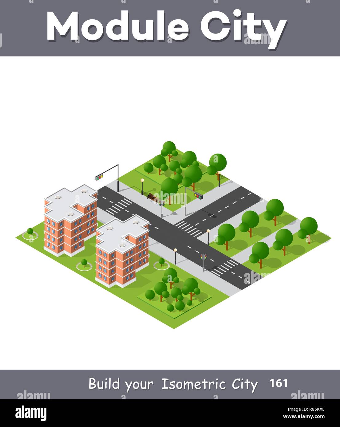 Isometric 3D city Stock Vector Image & Art - Alamy