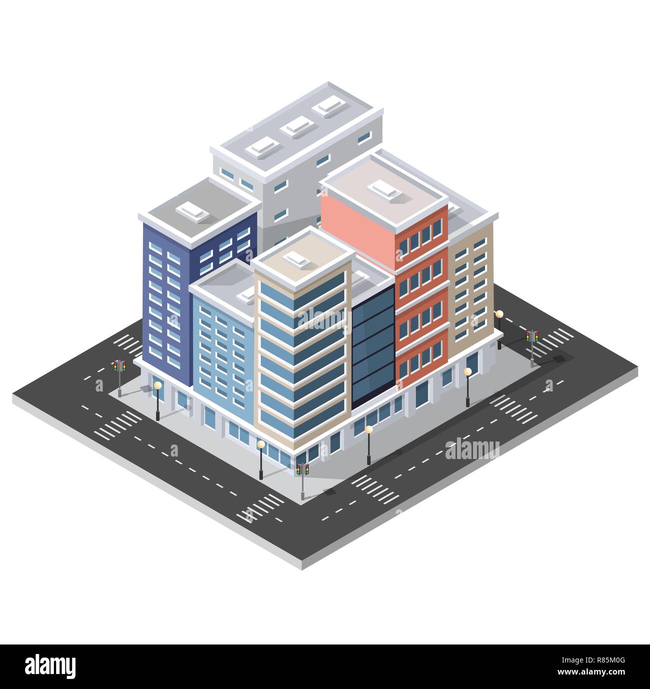 Isometric 3D city Stock Vector Image & Art - Alamy