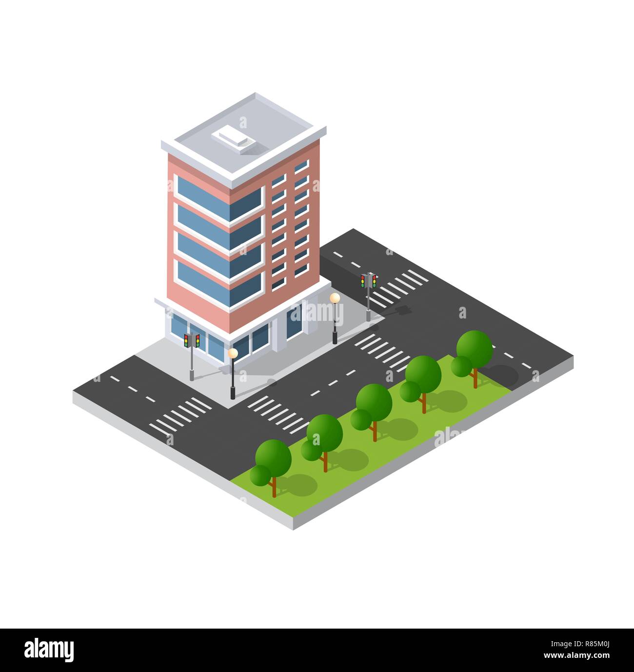 Isometric 3D city Stock Vector Image & Art - Alamy