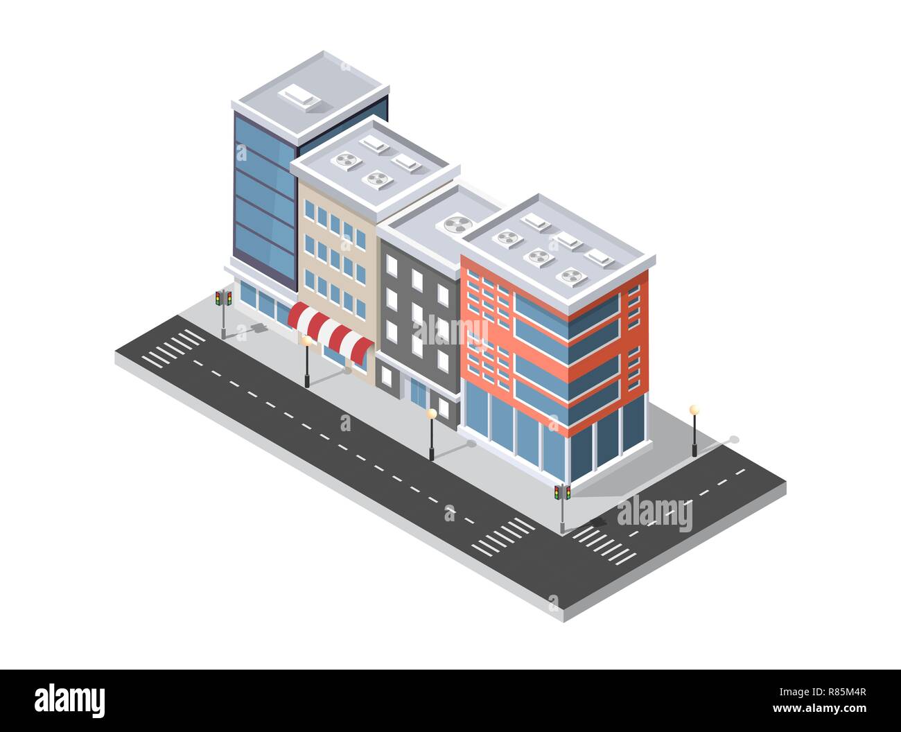 Isometric 3D city Stock Vector Image & Art - Alamy