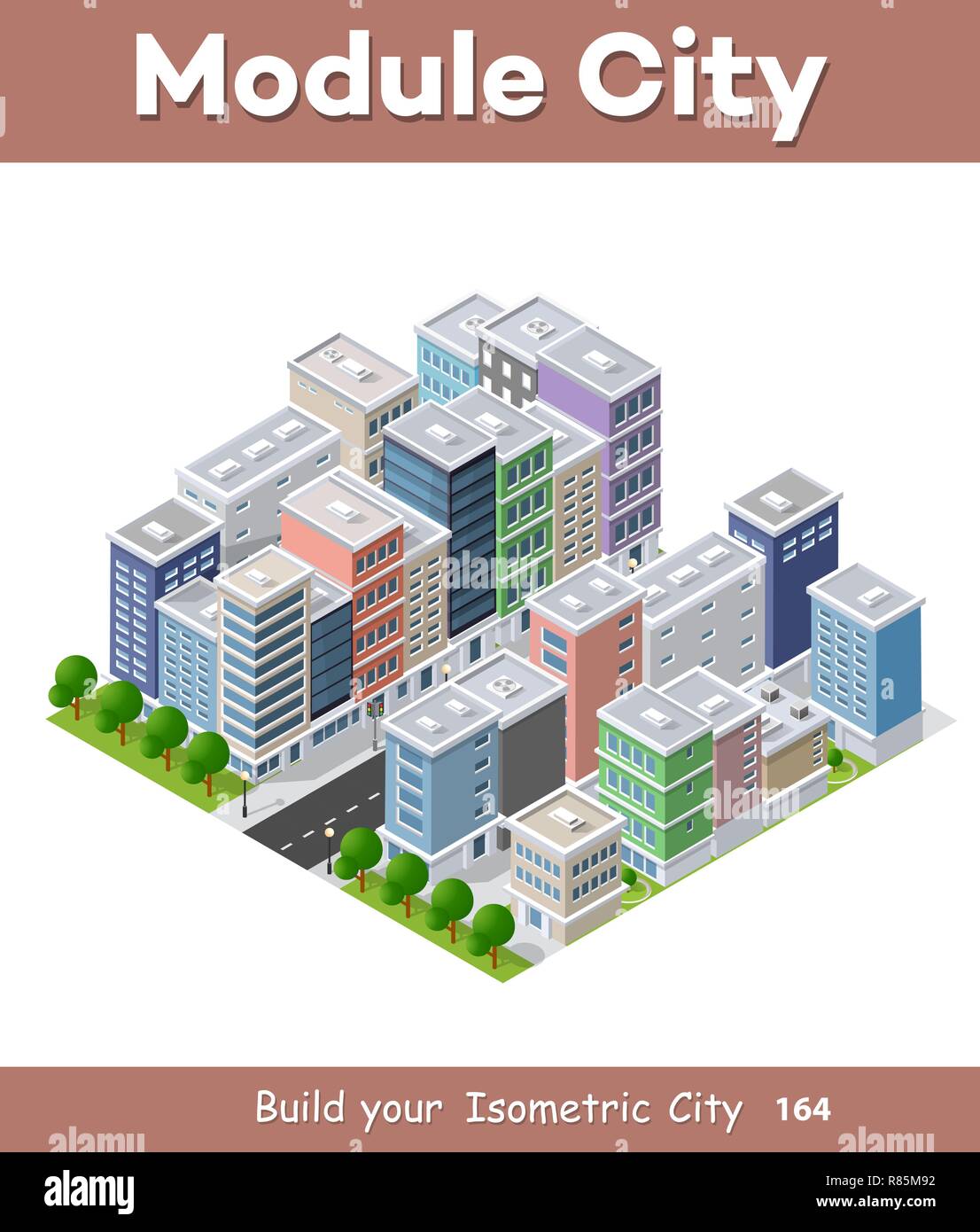 Isometric 3d city Stock Vector Images - Alamy