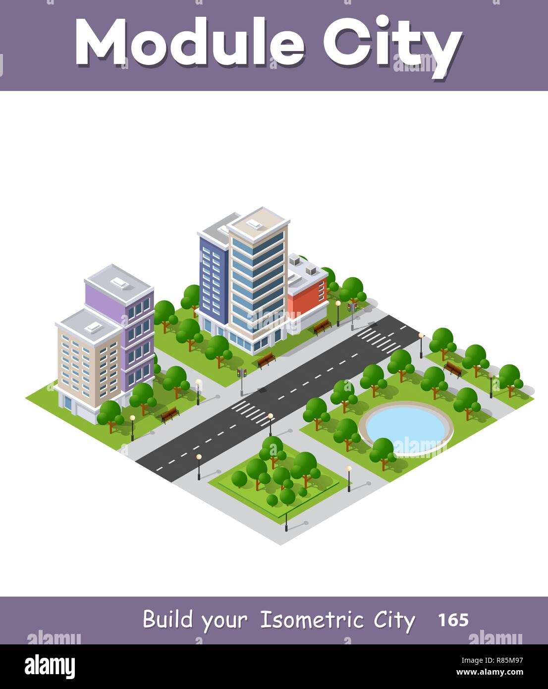 Isometric 3D city Stock Vector Image & Art - Alamy