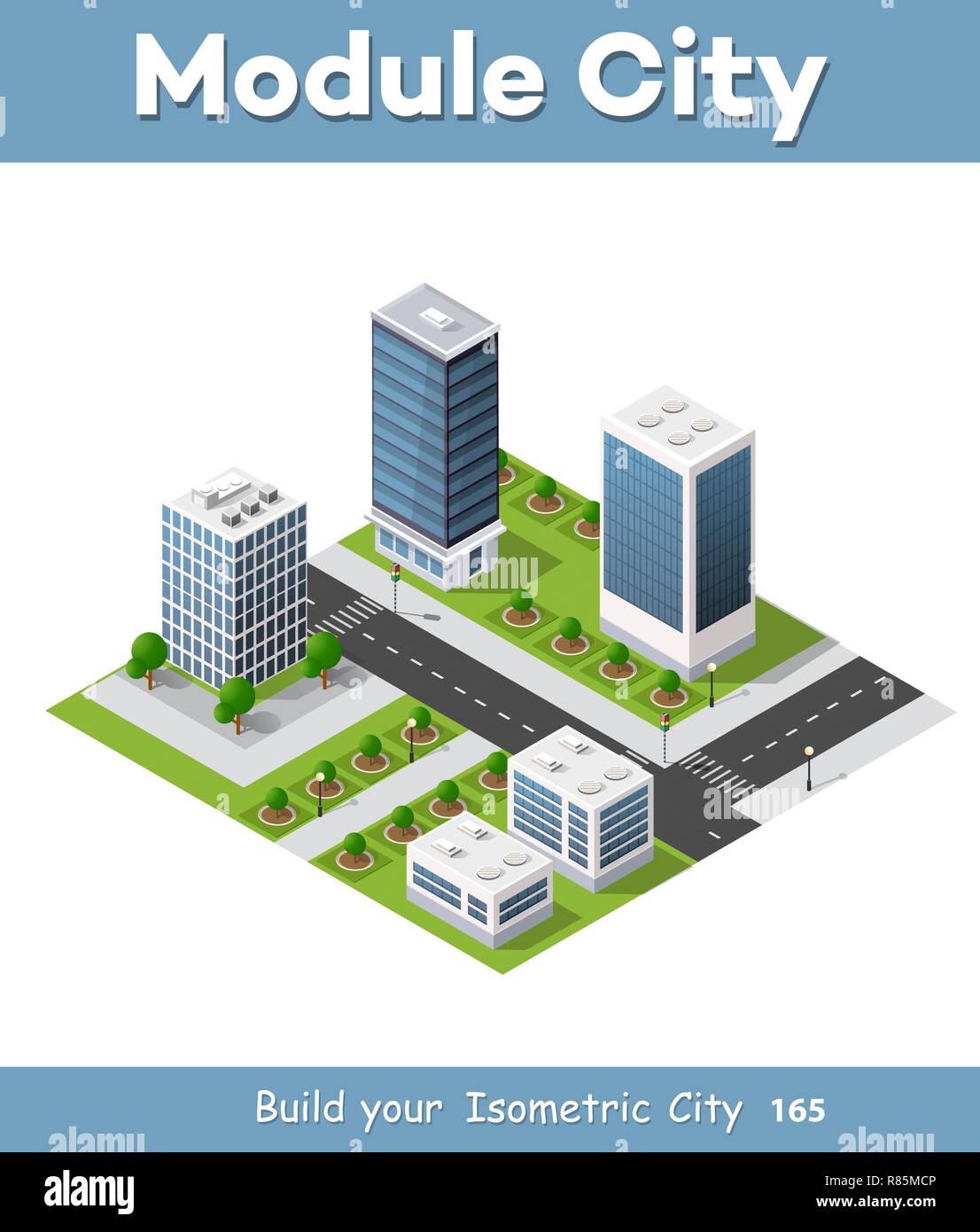 Isometric 3D city Stock Vector Image & Art - Alamy