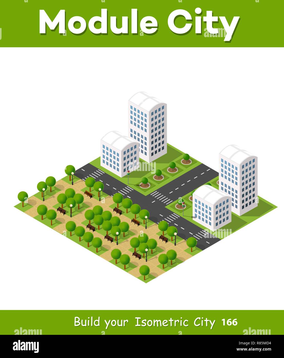 Isometric 3D city Stock Vector Image & Art - Alamy