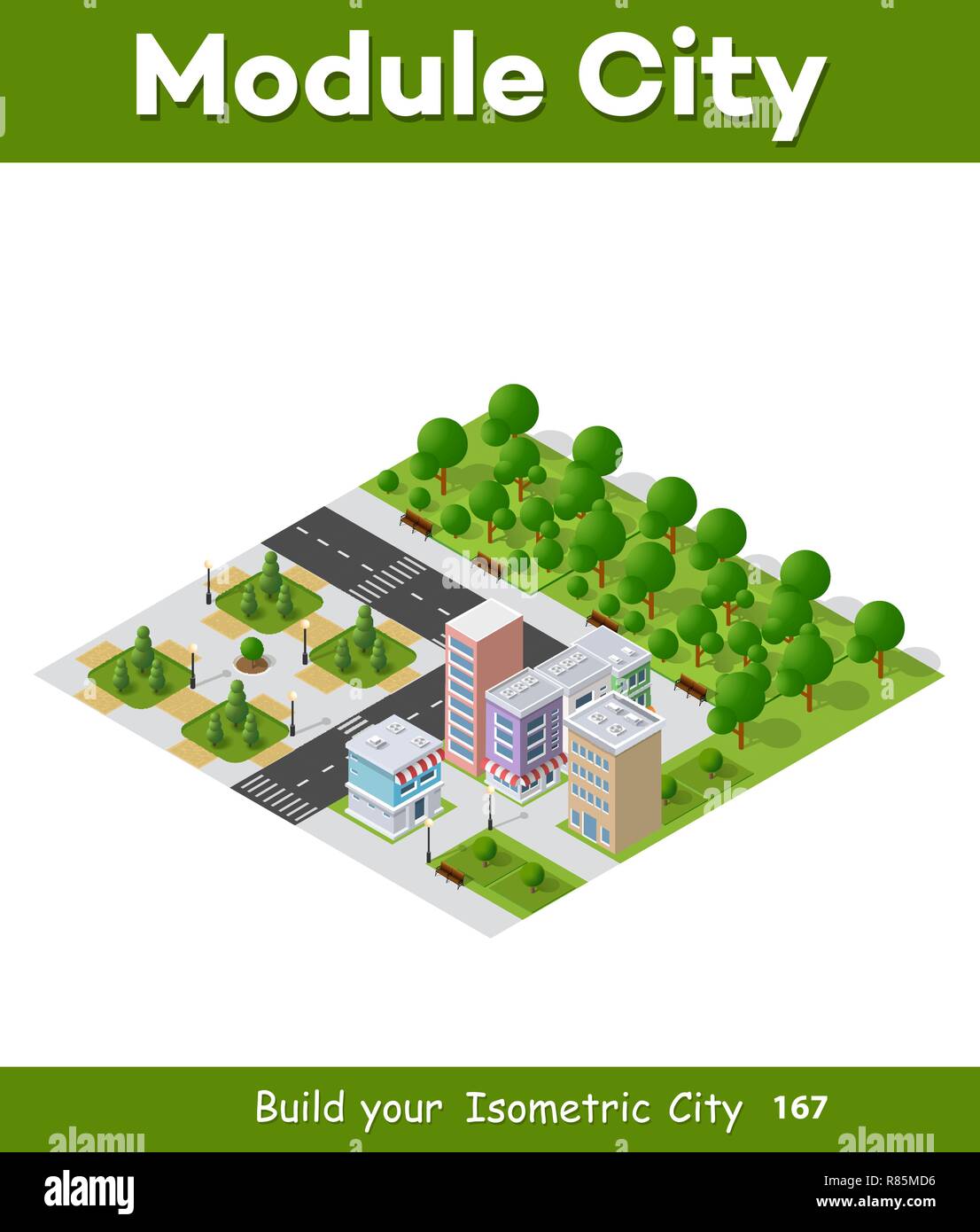 Isometric 3D city Stock Vector Image & Art - Alamy