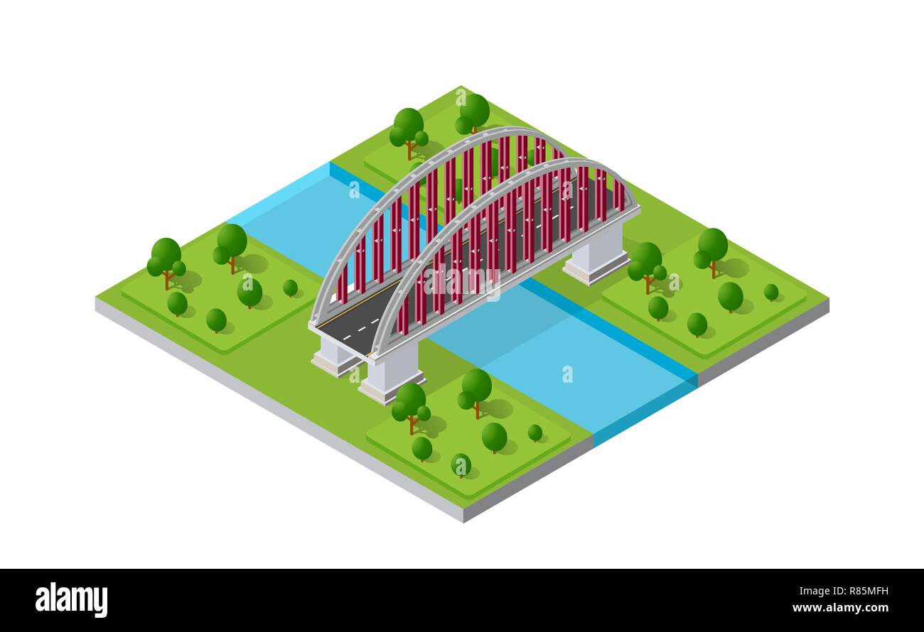 City highway overpass Stock Vector Images - Alamy