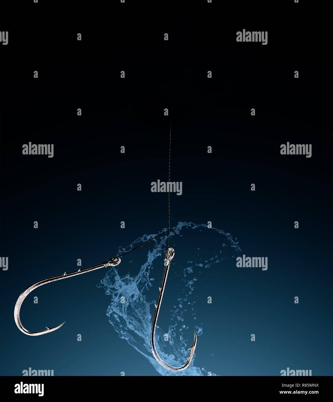 Empty fishing hook water hi-res stock photography and images - Alamy