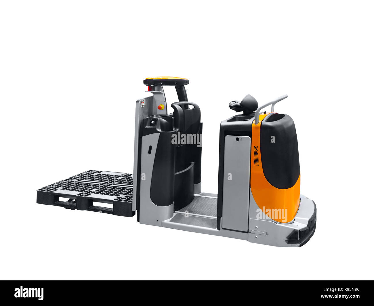 automatic electric warehouse loader isolated on white background Stock ...