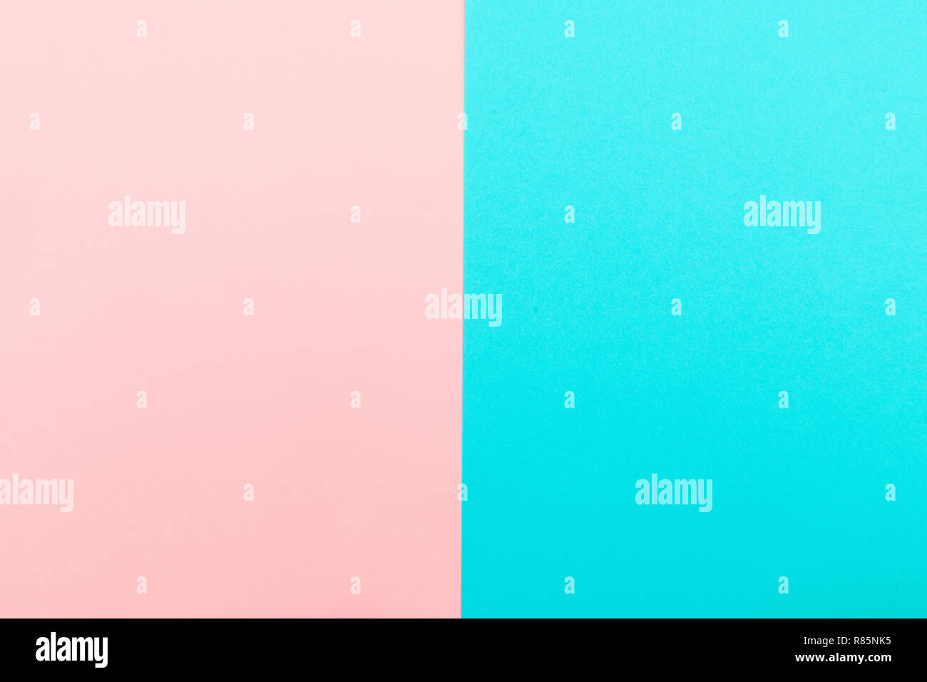 Blue and pink pastel color paper flat lay background Stock Photo - Alamy