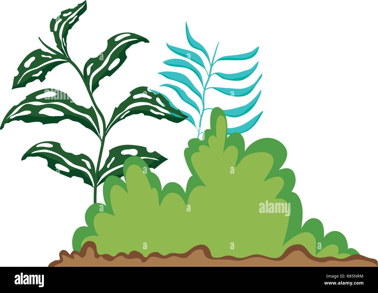 garden bush natural scene Stock Vector Image & Art - Alamy