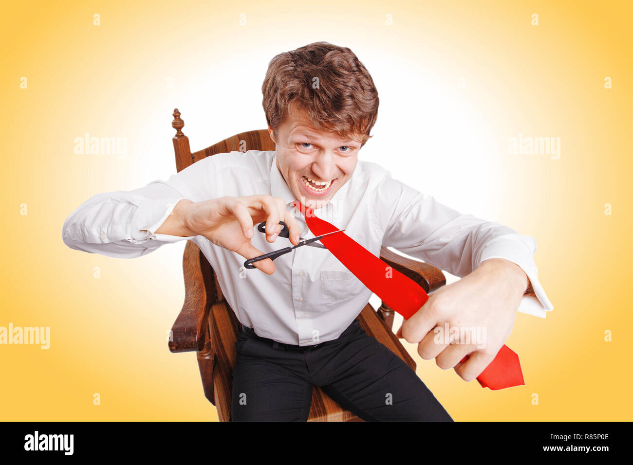 Tie and scissors hi-res stock photography and images - Alamy