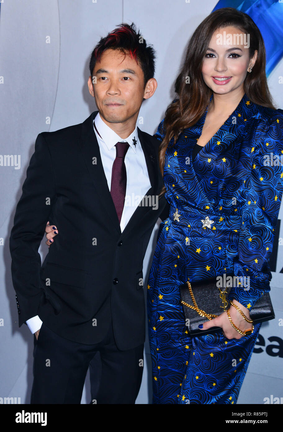 Los Angeles, USA. 12th Dec 2018. James Wan - director and wife 070 ...