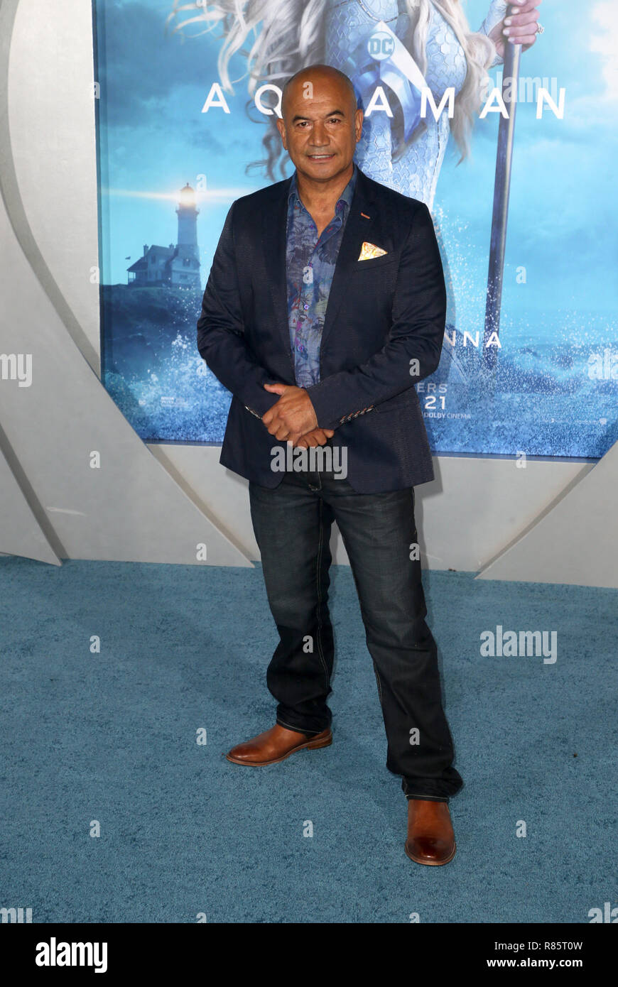 HOLLYWOOD, CA - DECEMBER 12: Temuera Morrison, at Premiere Of Warner ...
