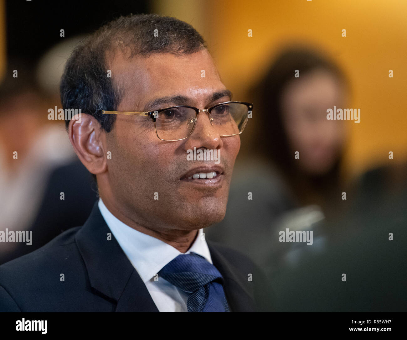 Katowice, Poland. 13th Dec, 2018. Mohamed Nasheed, former president of ...
