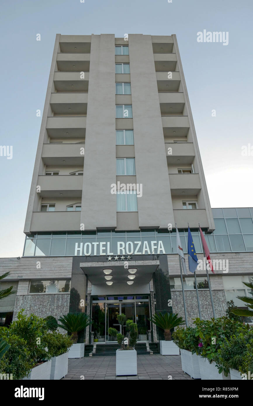 26 October 2018, Albania, Shkodra: The Hotel Rozafa. Photo: Peter Endig ...