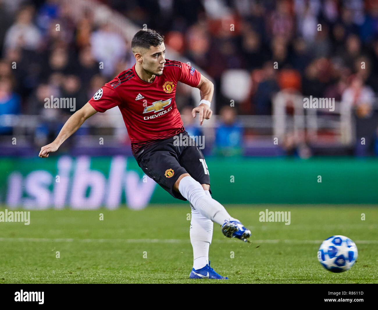 Mestalla Stadium, Valencia, Spain. 12th Dec, 2018. UEFA Champions ...