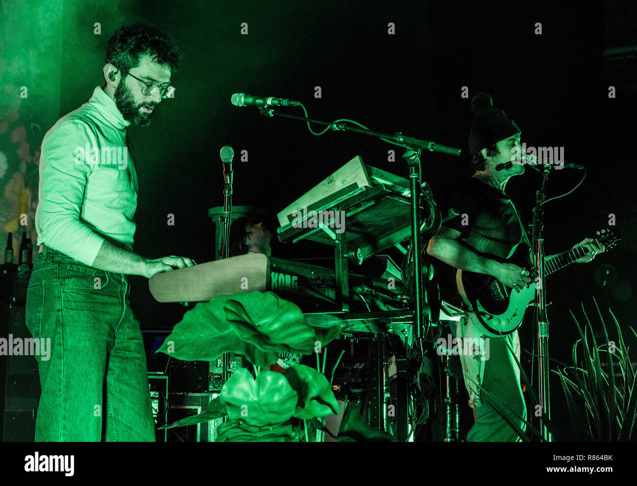 London, England, 13.12.2018. Ben Goldwasser, keyboard player and singer ...