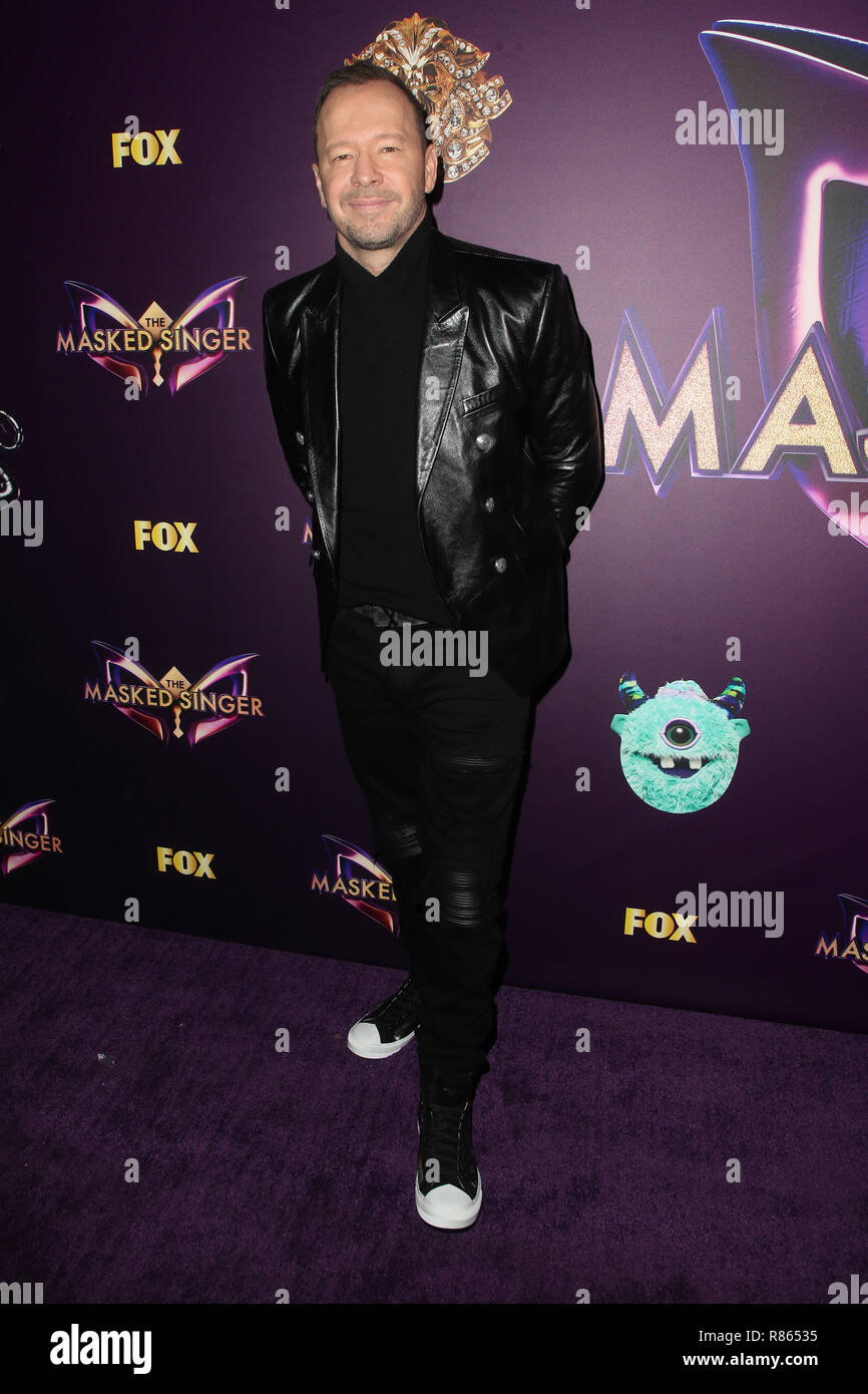 West Hollywood, Ca. 13th Dec, 2018. Donnie Wahlberg at The Masked ...