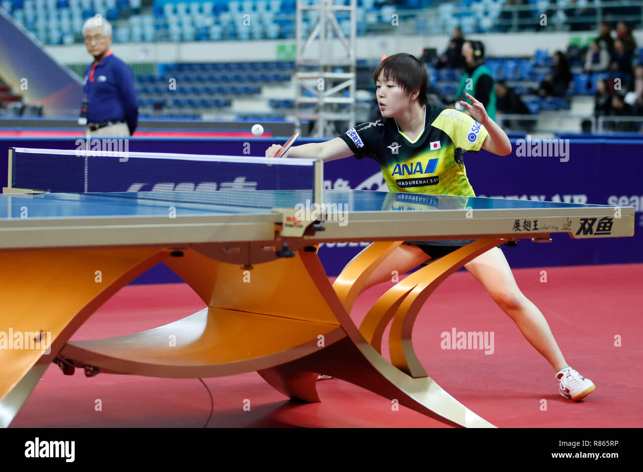 Incheon, South Korea. 13th Dec, 2018. Saki Shibata (JPN) Table Tennis : Seamaster 2018 ITTF ...