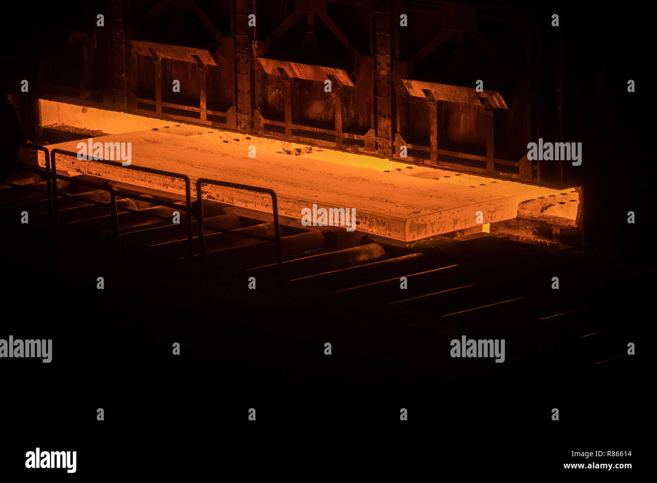 Duisburg, Germany. 10th Dec, 2018. Crude steel is produced in the ...