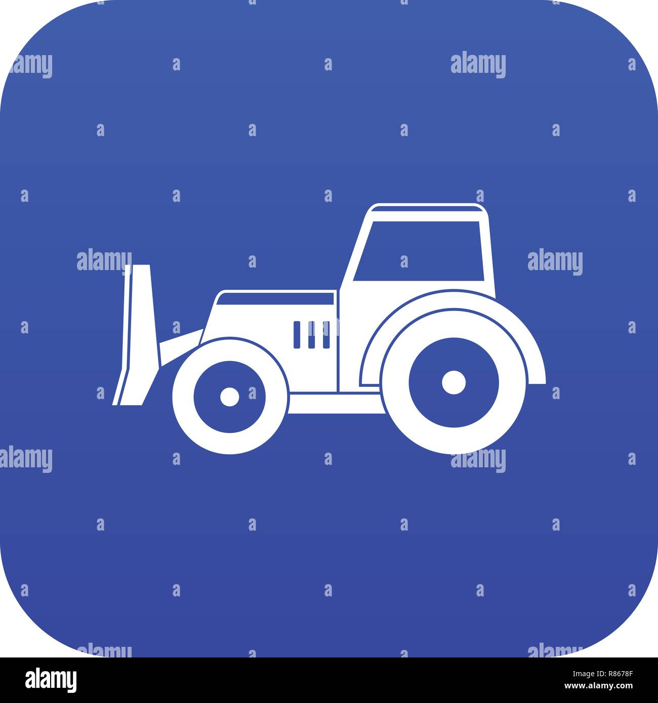 Skid steer loader icon digital blue Stock Vector Image & Art - Alamy