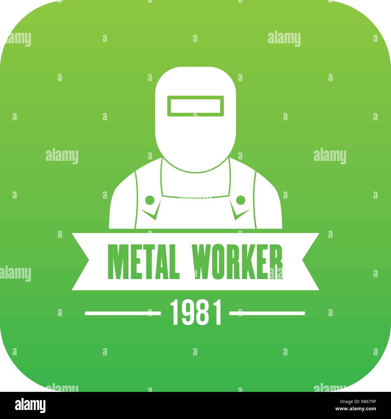 Metal worker icon green vector Stock Vector Image & Art - Alamy