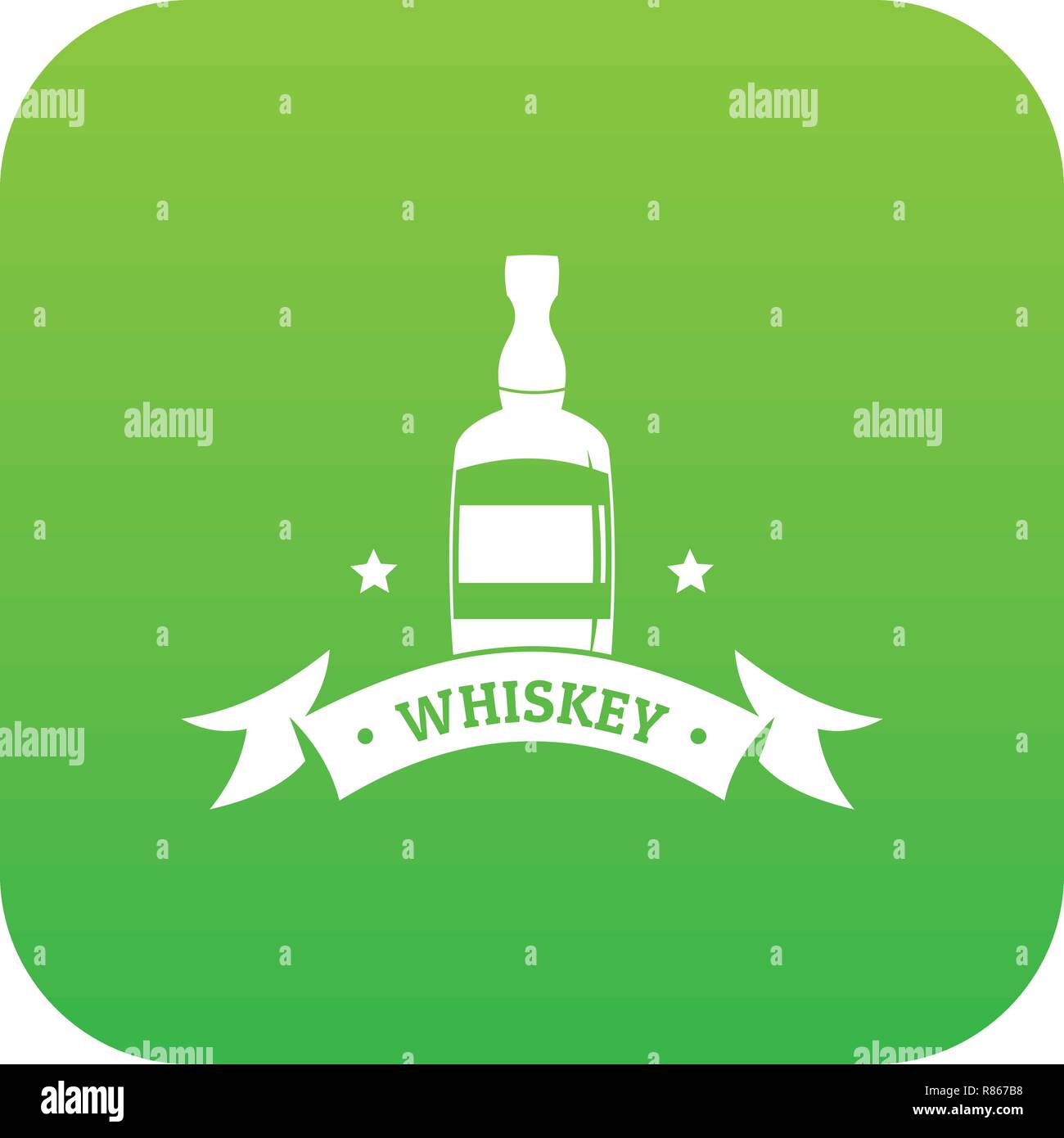Whiskey icon green vector Stock Vector Image & Art - Alamy