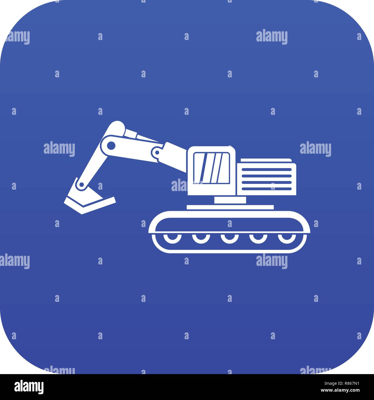 Excavator icon digital blue Stock Vector Image & Art - Alamy