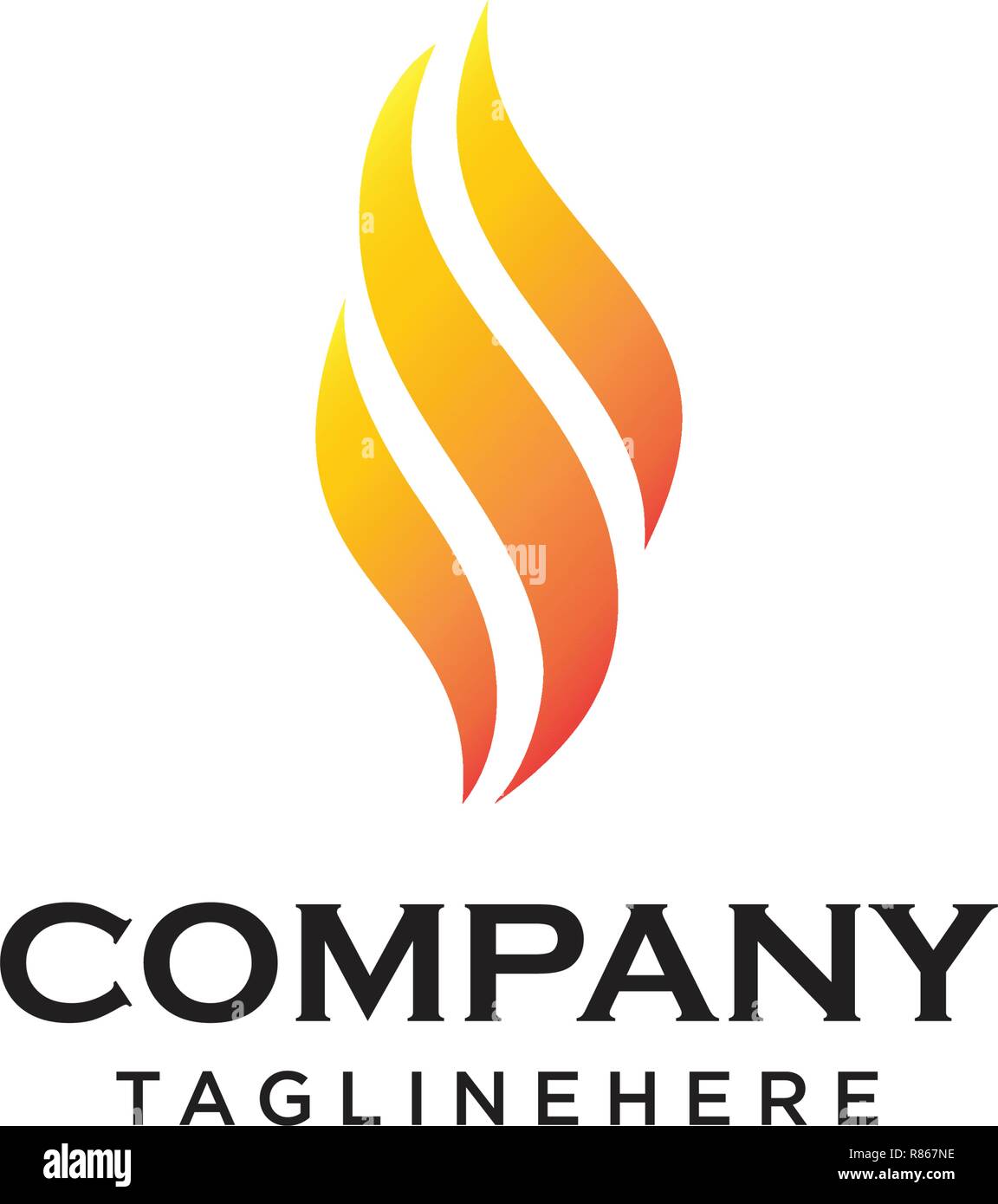 Flame fire symbol vector Stock Vector Images - Alamy