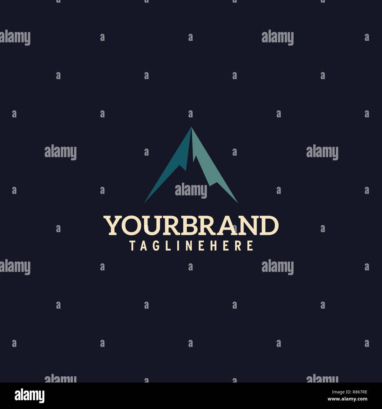 simple Mountain logo design Stock Vector Image & Art - Alamy