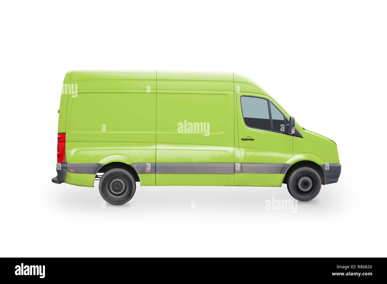 Driving van isolated on white background Stock Photo - Alamy