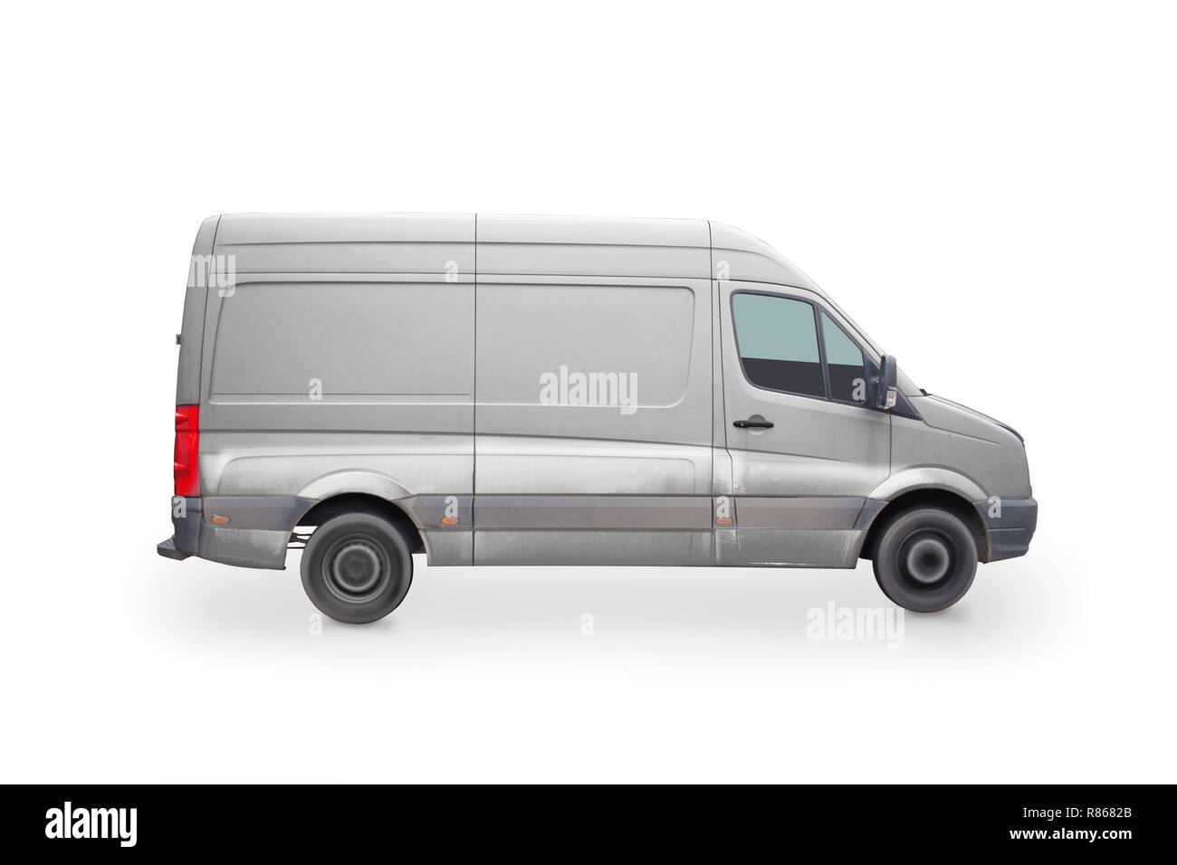 Driving van isolated on white background Stock Photo - Alamy