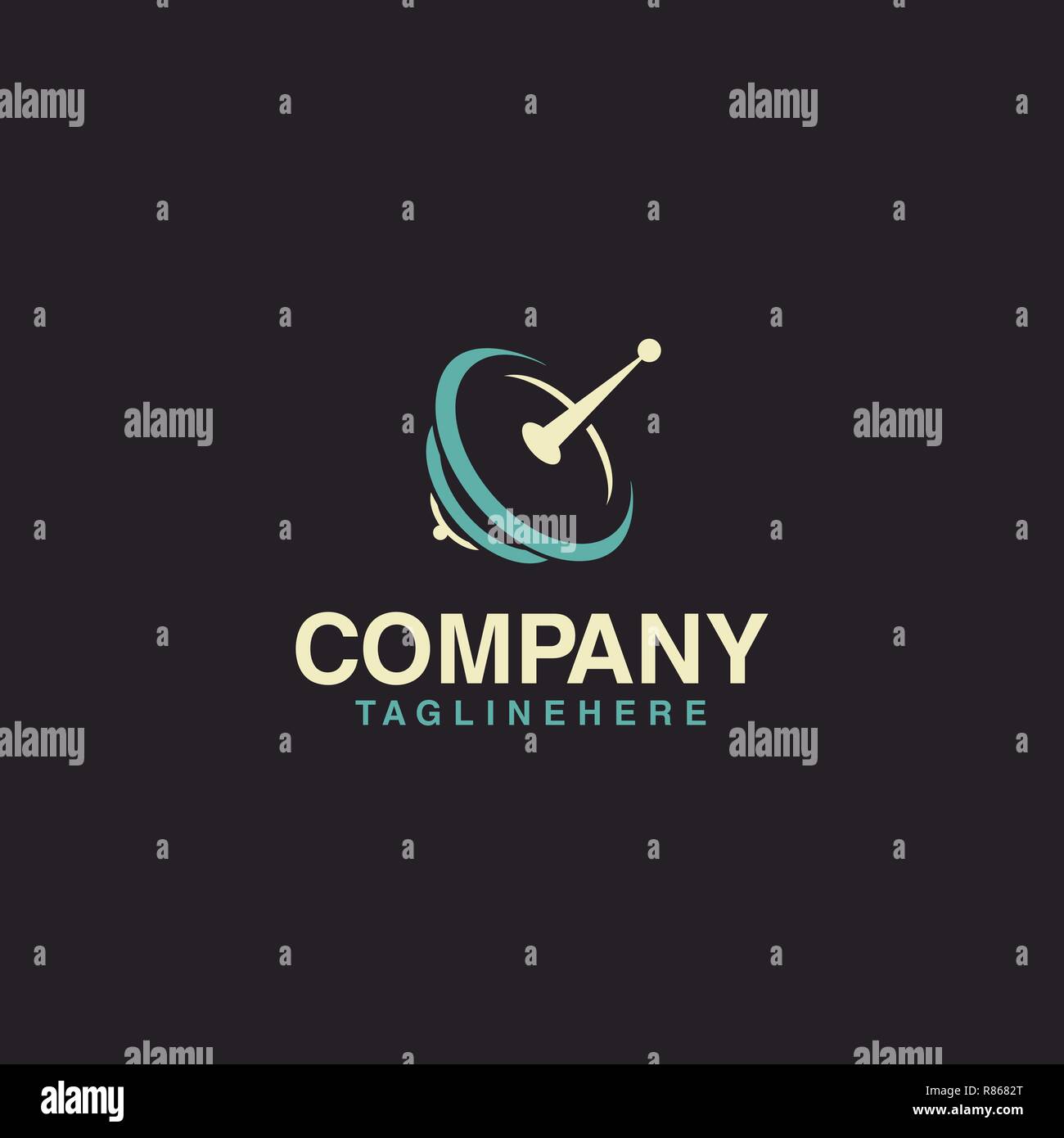 Modern satellite communication logo vector Stock Vector Image & Art - Alamy
